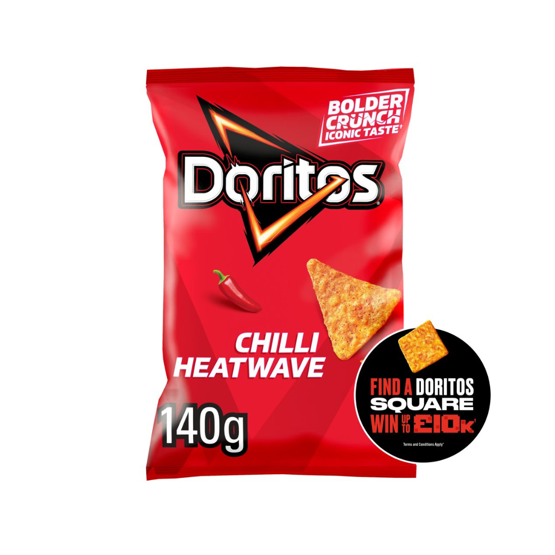 Doritos Chilli Heatwave Tortilla Chips Sharing Bag Crisps 140g – Zingox Foods UK